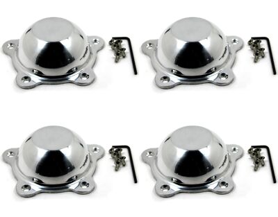 4 Polished Wheel Center Caps Torq Thrust for 5L VN450 Hopster VN205 II ...