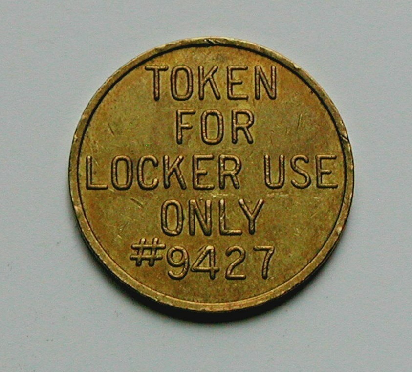 Token For Locker Use Only #9427 Brass Token for student use & same ...