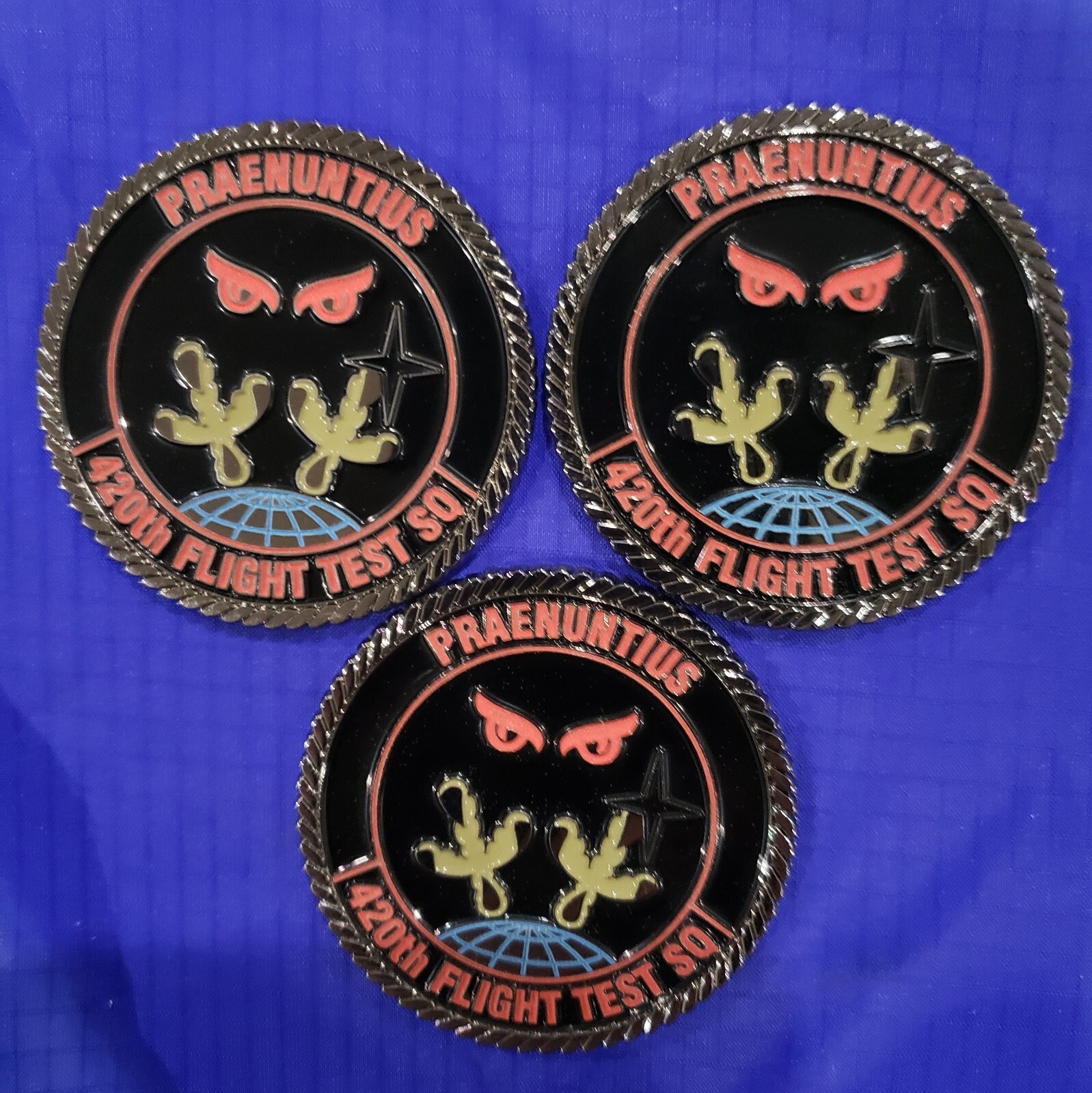 LOT OF 3 B-21 Raider Stealth Bomber 2" Challenge Coins Northrop Grumman ...