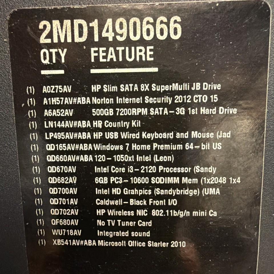 HP Omni 120 Aio PC Model 120-1050 6GB Ram 500GB HD | eBay