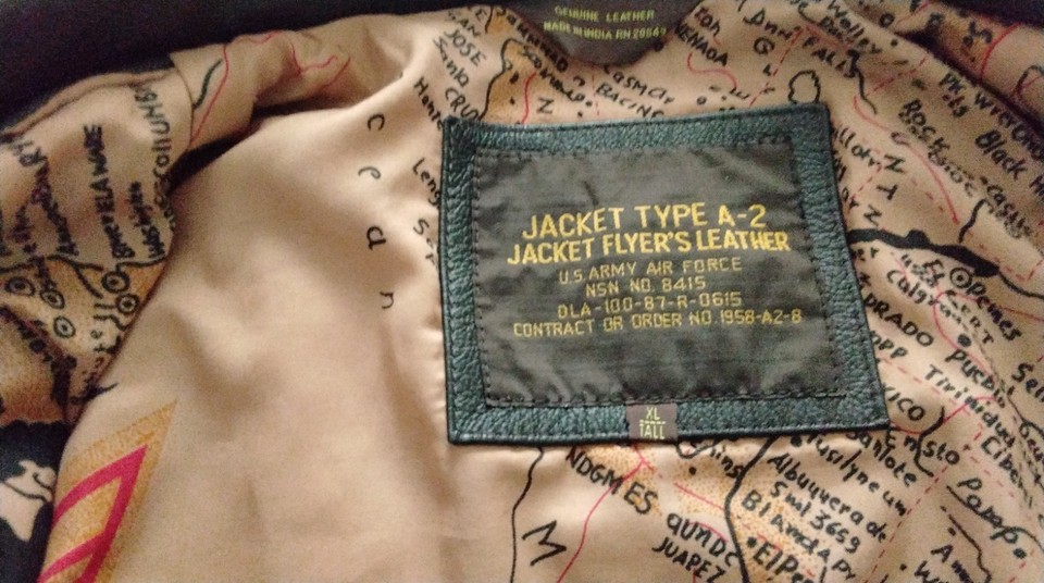 ONE GENUINE LEATHER FLYERS JACKET, U.S.ARMY AIR FORCE NSN NO.8415. SIZE ...