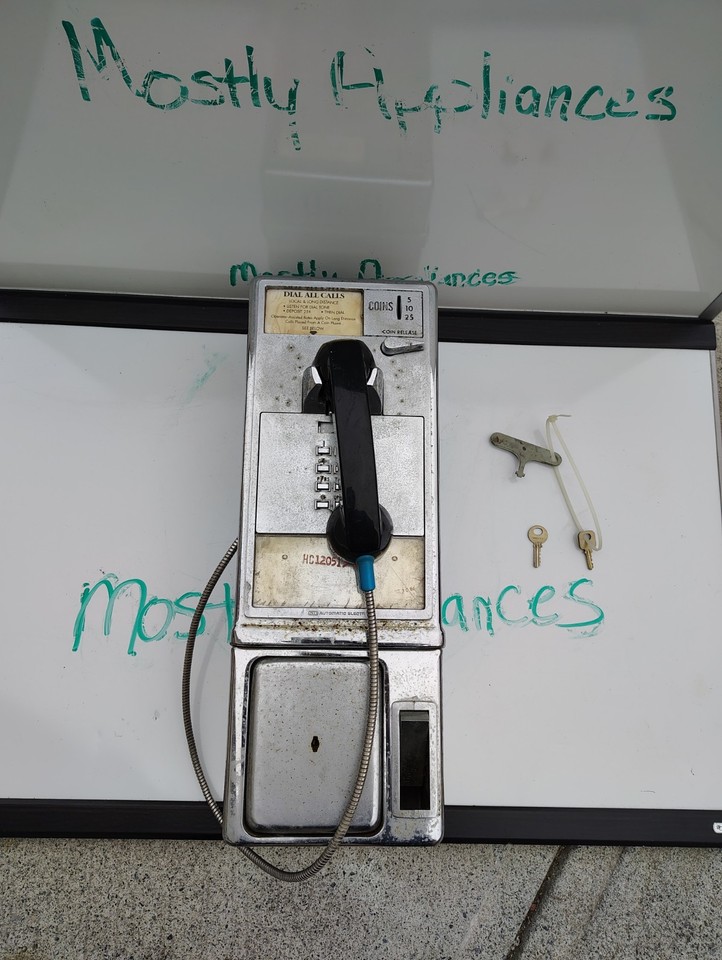 Vintage Pay Phone. With Keys Used. Chrome. - Prop - | eBay