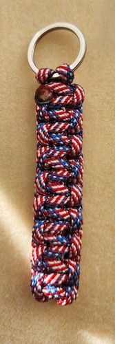 Atwood 550 Paracord Keychain Handmade Cobra Knot Stripes n Stars | eBay