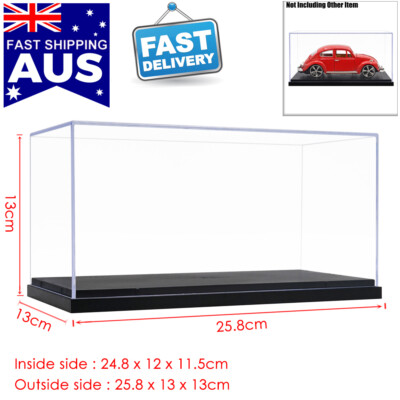 AU Clear Perspex Case 25cm L Acrylic Display Box Dustproof Protection ...