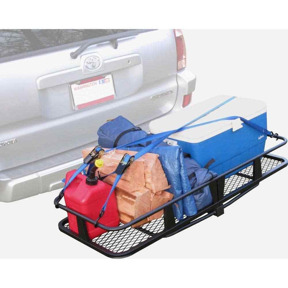 500 lb. Capacity 48 in. x 20 in. Steel Fold Up Cargo Carrier for 2 in ...