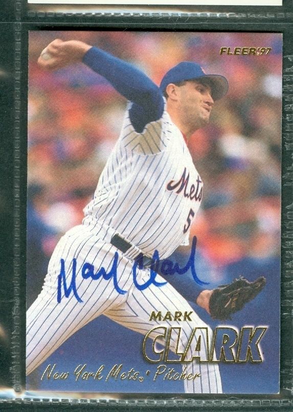 Mark Clark Baseball Auto 1997 Fleer '97 Signature Autograph Signed Card ...