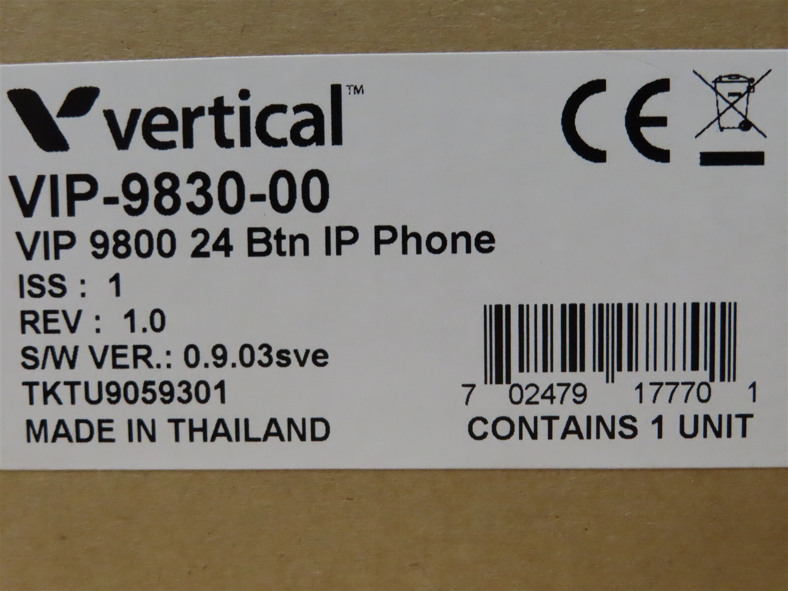 Vertical VIP-9830-00 16-Button IP Speakerphone for sale online | eBay