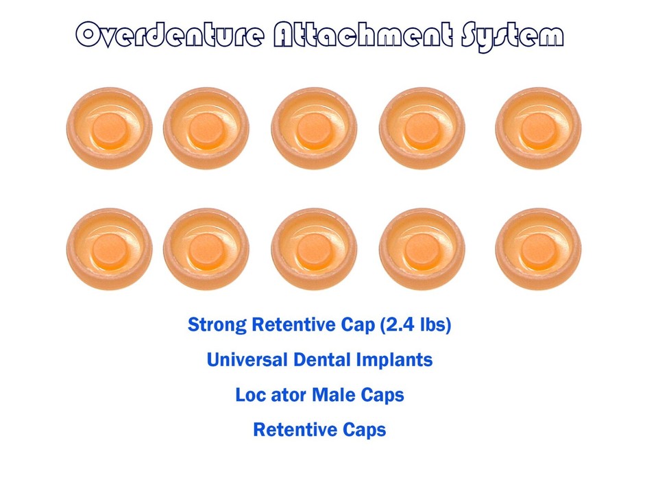 10Pcs Dental Overdenture Abutment Peek Retention Caps For Locater ...