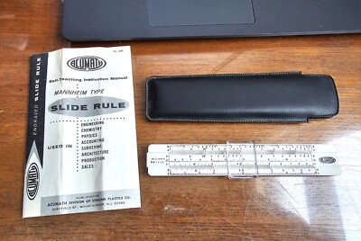 VINTAGE MATHEMATIC SMALL SLIDE RULE - WITH OPERATING INSTRUCTIONS SHEET ...