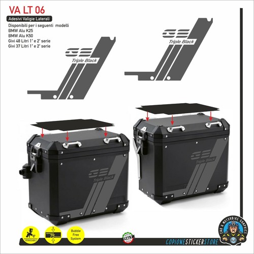 Adhesive Panniers Right Left BMW R 1200 1250 GS Adv LC Triple Black | eBay