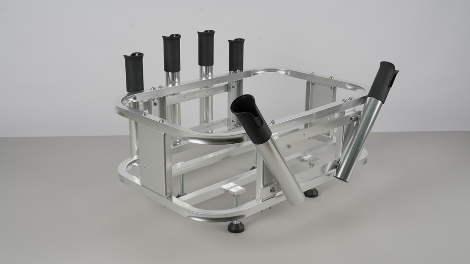 Aluminum Jet Ski PWC Fishing Rod Rack & Cooler Combo - Compatible with ...