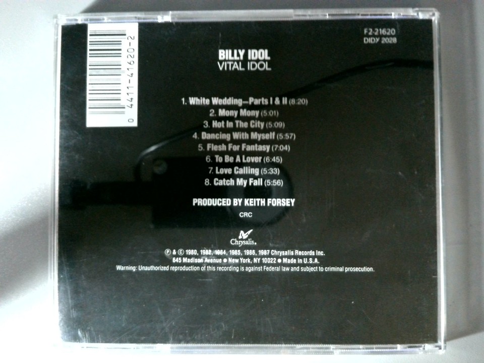 Billy Idol - Vital Idol CD 1987 Remix Rock Chrysalis Label | eBay