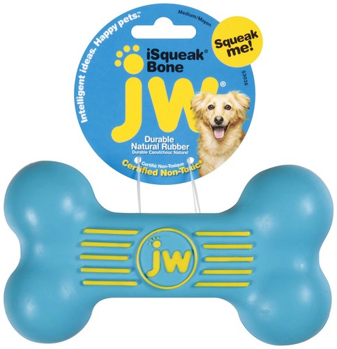 Medium Heavy Duty Rubber Squeaky Dog Bone Toy for Tough Chewers | eBay
