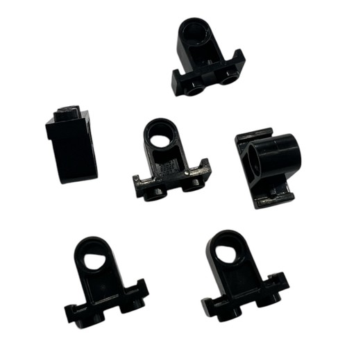 LEGO BLACK TECHNIC CONNECTOR PLATE LOT / SIZE 1x2 / QTY 6x/ Part #32529 ...