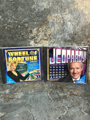 Wheel of Fortune CD ROM Game PC 1998 Jeopardy! PC LOT 1st editions new ...