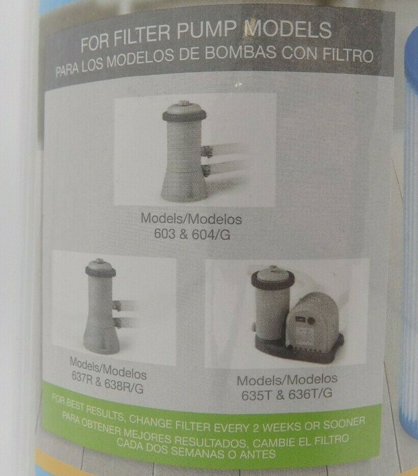 Intex POOL FILTER Cartridge Type A or C Easy Set Swimming Krystal Clear ...