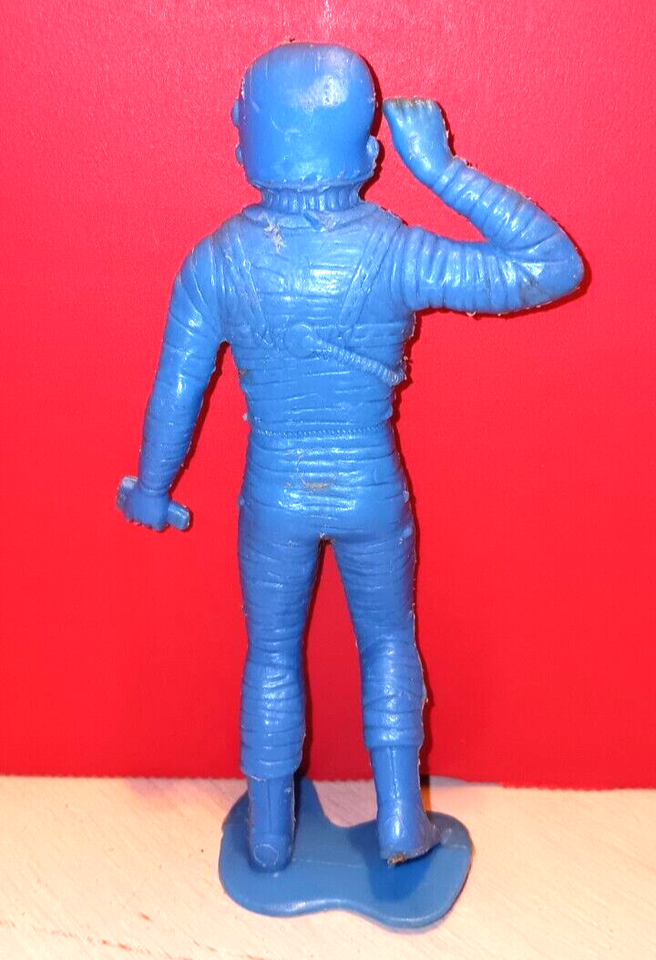 Vintage 1970 Marx Astronaut Spaceman 5¼ Inch Blue Plastic Figure ...