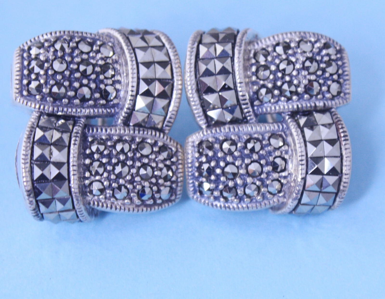 Vintage JUDITH JACK Signed Sterling Silver 925 Marcasite Statement ...