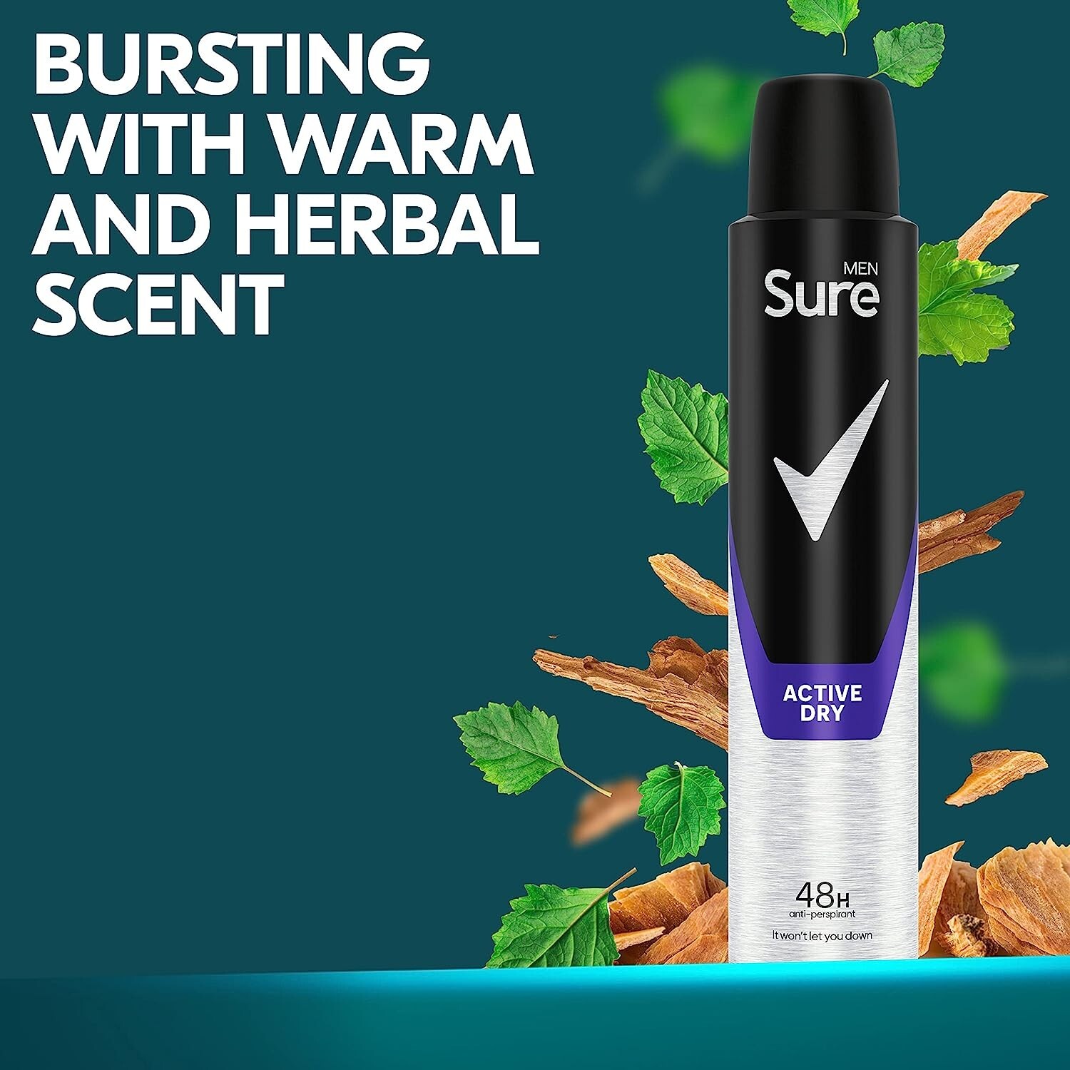 Sure Men Active Dry Anti-Perspirant Aerosol deodorant for men for 48 ...