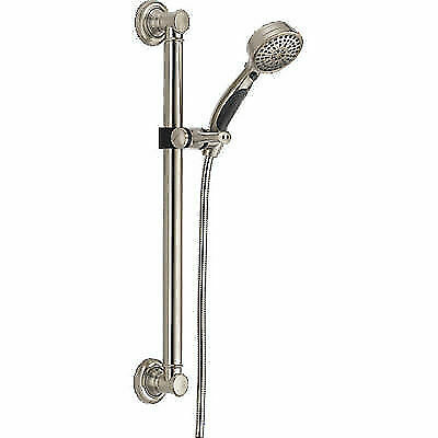 Delta Faucet 51900-SS 9 Spray Slide Bar Hand Held Shower with Hose ...