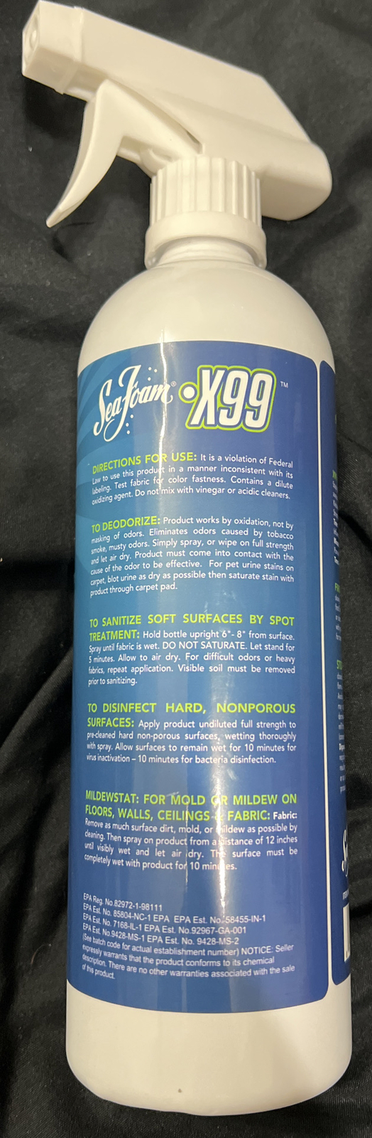 Seafoam X99 Complete Auto & Rv Interior Sanitiz | eBay