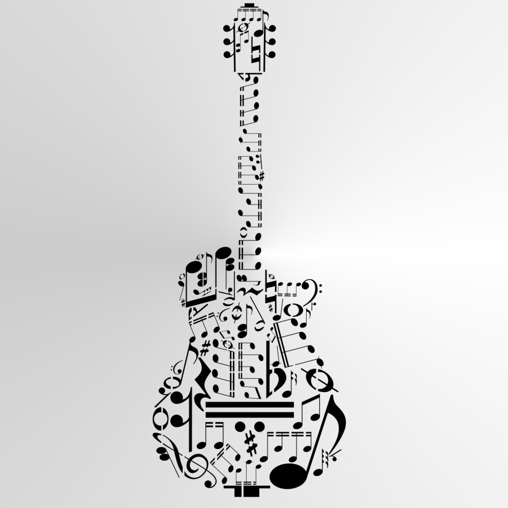 Printable Guitar Stationery Designs Spring Stationery And Garland Set