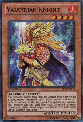 3x Valkyrian Knight x3 CBLZ-EN039 MIXED Ed Super Rare LP/NM YuGiOh ...