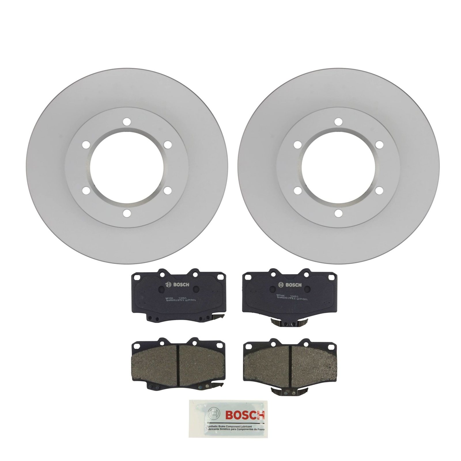 Bosch Front Vented Rotors & Semi-met Disc Brake Pads Kit For Toyota ...