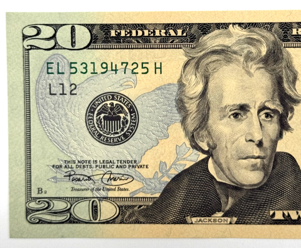 New Uncirculated $20 Twenty Dollar Bill Series 2004 ONE NOTE | eBay
