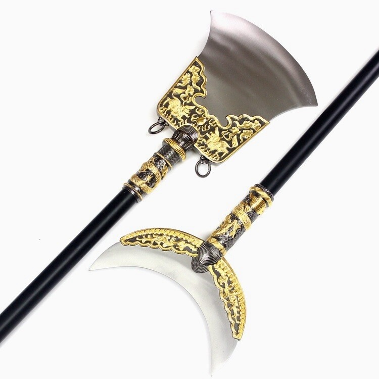 Crescent Shovel Traditional Shaolin Monk Spade Fancy Chinese Long ...