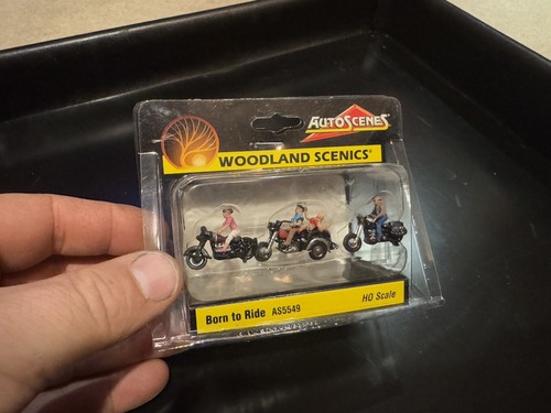 Woodland Scenics Born To Ride Motorcycle And Figures Retro HO Scale ...