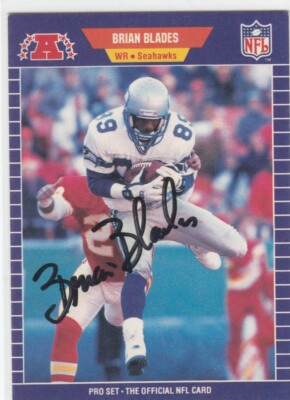 1989 Brian Blades Pro Set 1st Year IN PERSON AUTO #390 - Seattle ...