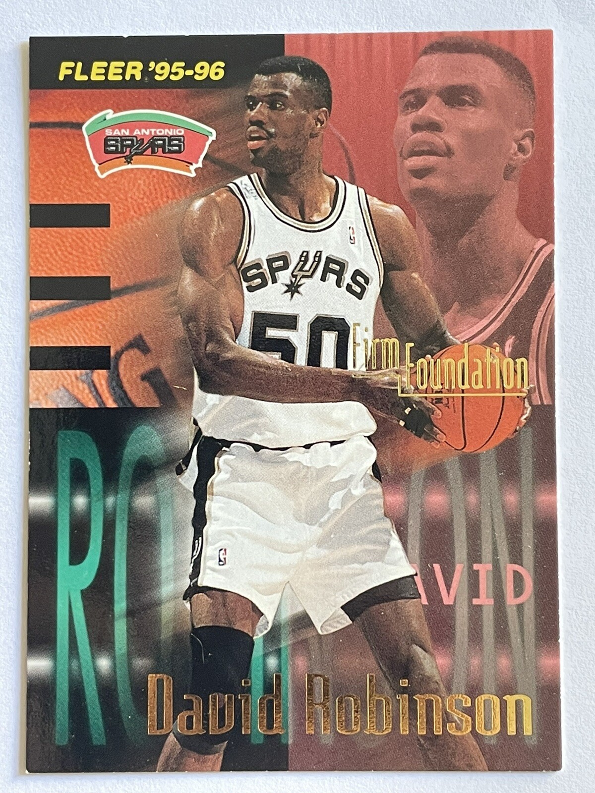 Fleer 95-96 Firm Foundation David Robinson San Antonio Spur basketball ...