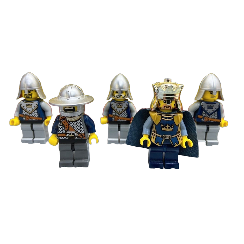 LEGO Crown Knights King & Soldiers Minifigure Lot Castle Armor Helmet ...