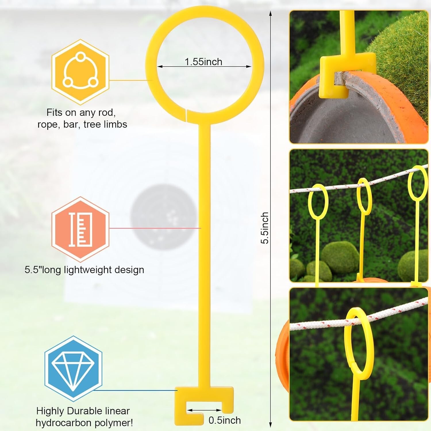 75 Pcs Clay Target Holders - Versatile Pigeon Hooks for Outdoor ...