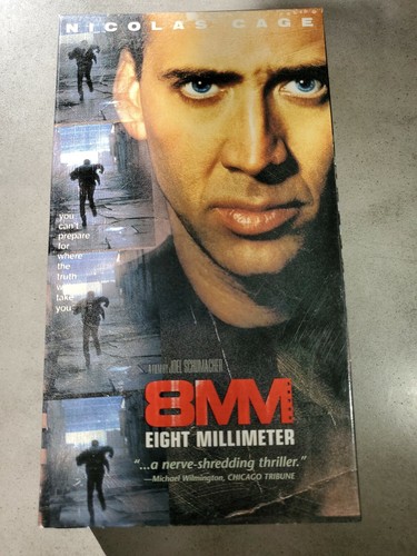 8MM Eight Millimeter VHS VCR Video Tape Used Nicolas Cage Joaquin ...