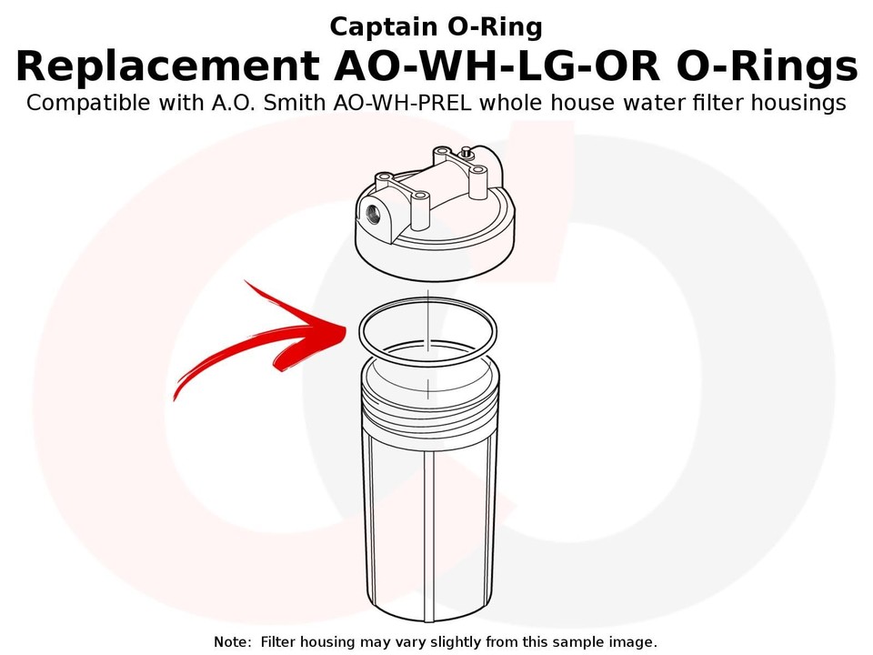 AO-WH-LG-OR O-Rings for AO Smith AO-WH-PREL Whole House Water Filter (3 ...