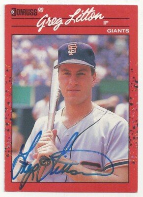 GREG LITTON SAN FRANCISCO GIANTS 1990 DONRUSS #453 SIGNED CARD | eBay