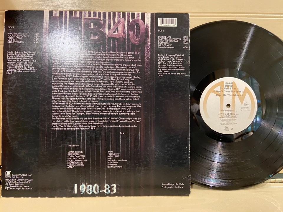 UB40 - 1980-1983 1st press Vinyl Lp Ex | eBay