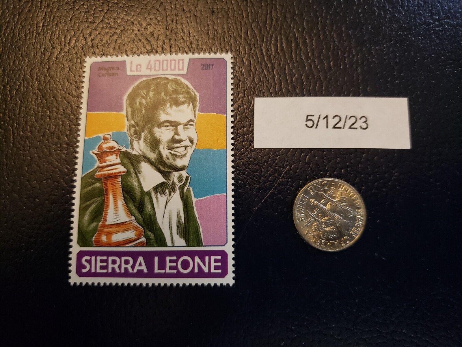Magnus Carlsen Norwegian chess grandmaster 2017 Sierra Leone Stamp | eBay