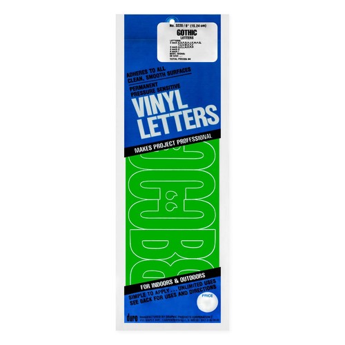 Permanent Adhesive Vinyl Letters (94/pkg), 6", Green 685239340730| eBay