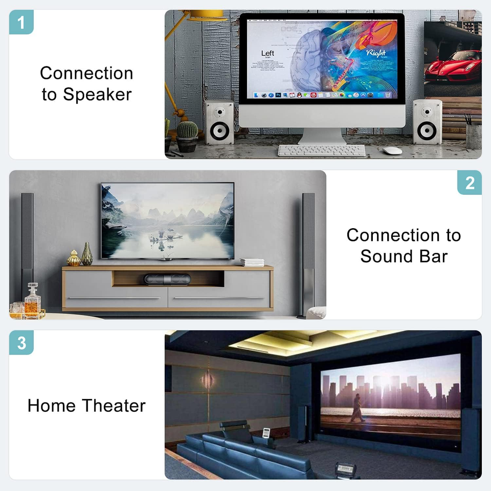 AV Extension Cable - Gold Plated 3 RCA Male to 3 RCA Female Audio Video ...