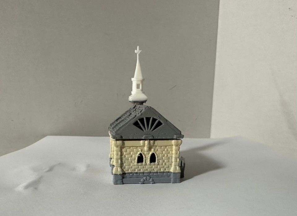 Assembled Scale Model "CHURCH" Kit in T, Z, N, HO, S, & O Scales Gauge ...