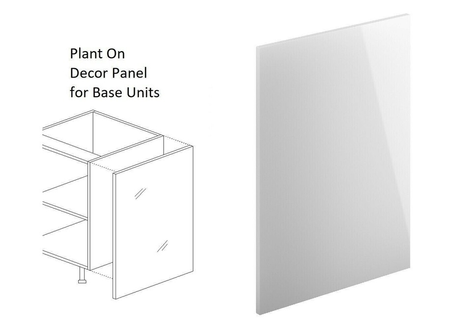 Cream Gloss MDF Replacement Kitchen Doors Drawers-Made 2 Measure-Free ...
