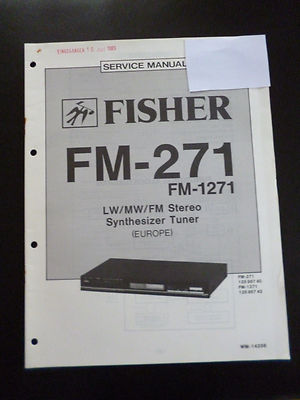 Original Service Manual Fisher Integrated Stereo Amplifier CA-271 | eBay.de