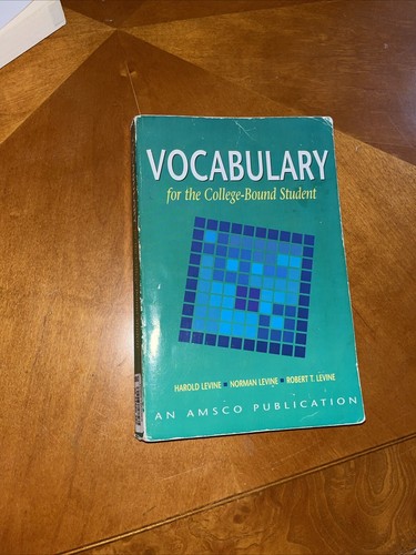 Vocabulary for the College Bound Student Paper by Norman Levine, Harold ...
