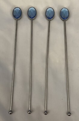 Bombay Sapphire Double Blue Crystal Gem Stirrer Set Of 4 | eBay