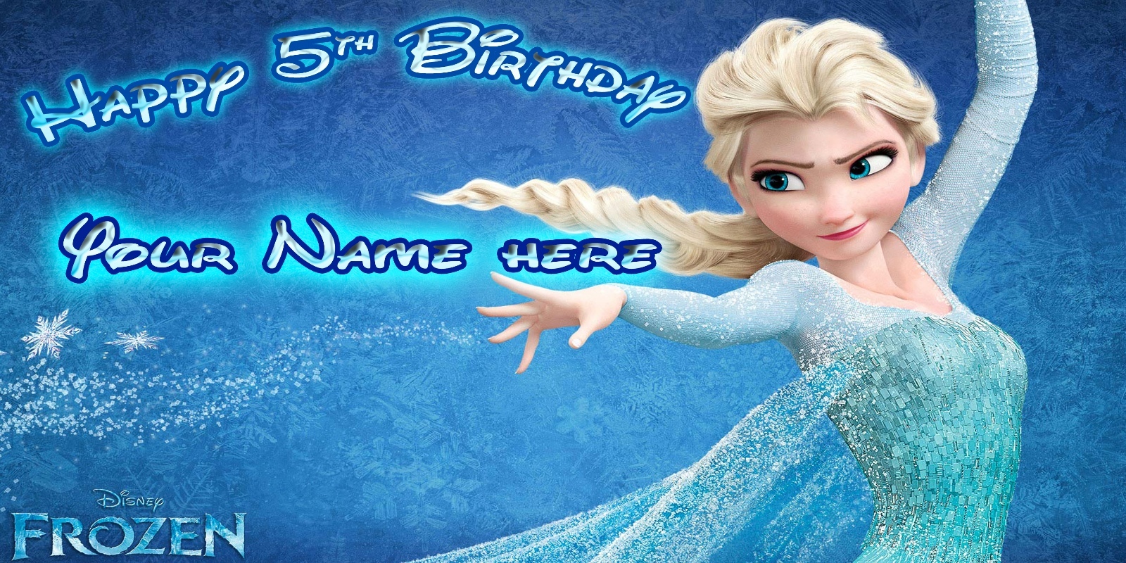 Frozen, Disney, Queen Elsa Birthday banner Personalized | eBay