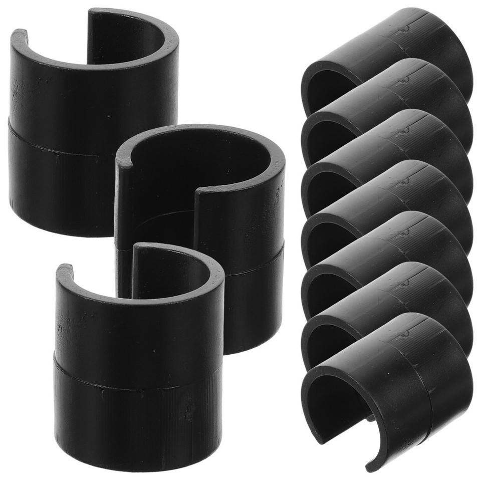 10 Pcs Plastic Retainer Garden Flag Buckle Stoppers Pole Clip Clamp ...