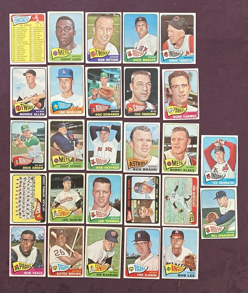 1965 Topps Baseball Card Lot of 67 High Numbers Included VG-VGEX Stars ...